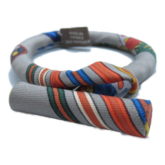 Hermes | Jewelry | Hermes Brid De Sois Bracelet Gray Silk | Poshmark